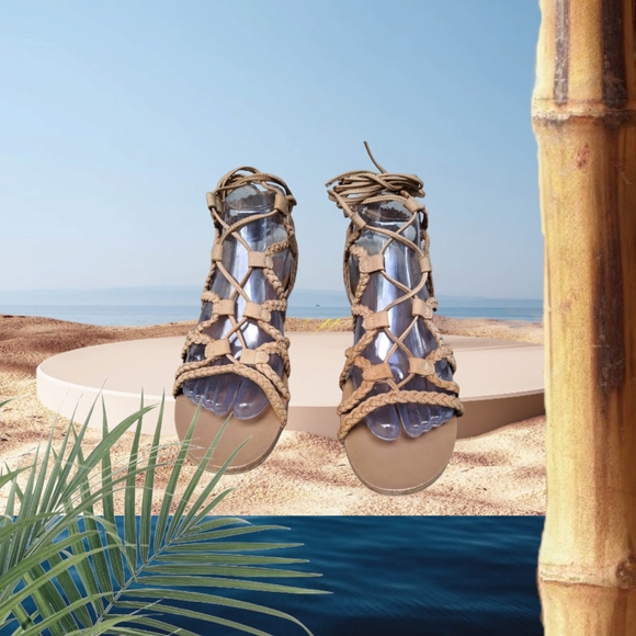 Steve Madden | Shoes | Steve Madden Sandals Size 7m Strappy Lace Up ...